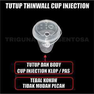 tutup lid thinwall cup injection transparan dus 500pcs victory