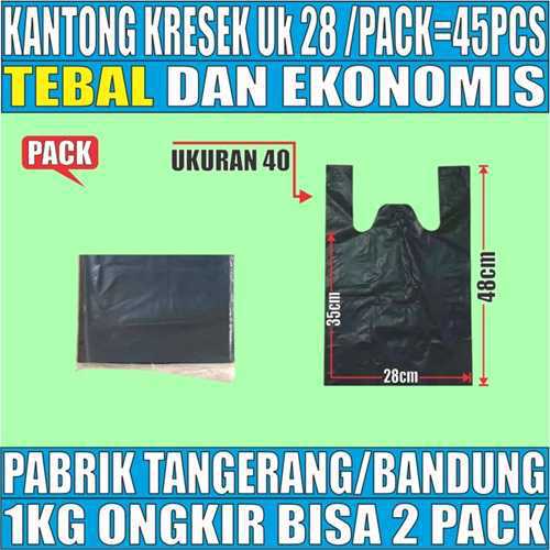 kantong kresek uk 28 plastik hdpe tebal pack