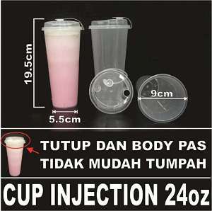 cup injection transparan 700ml dus 500pcs victory