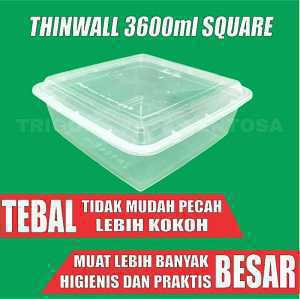 thinwall sq 3600ml dus 50pcs besar tebal victory